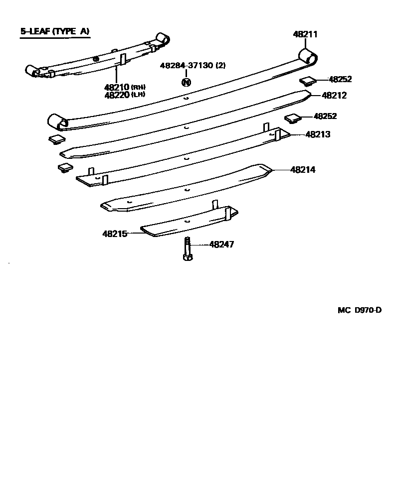 Rear spring & shock absorber for Toyota Town Ace YM55 - Auto parts ...