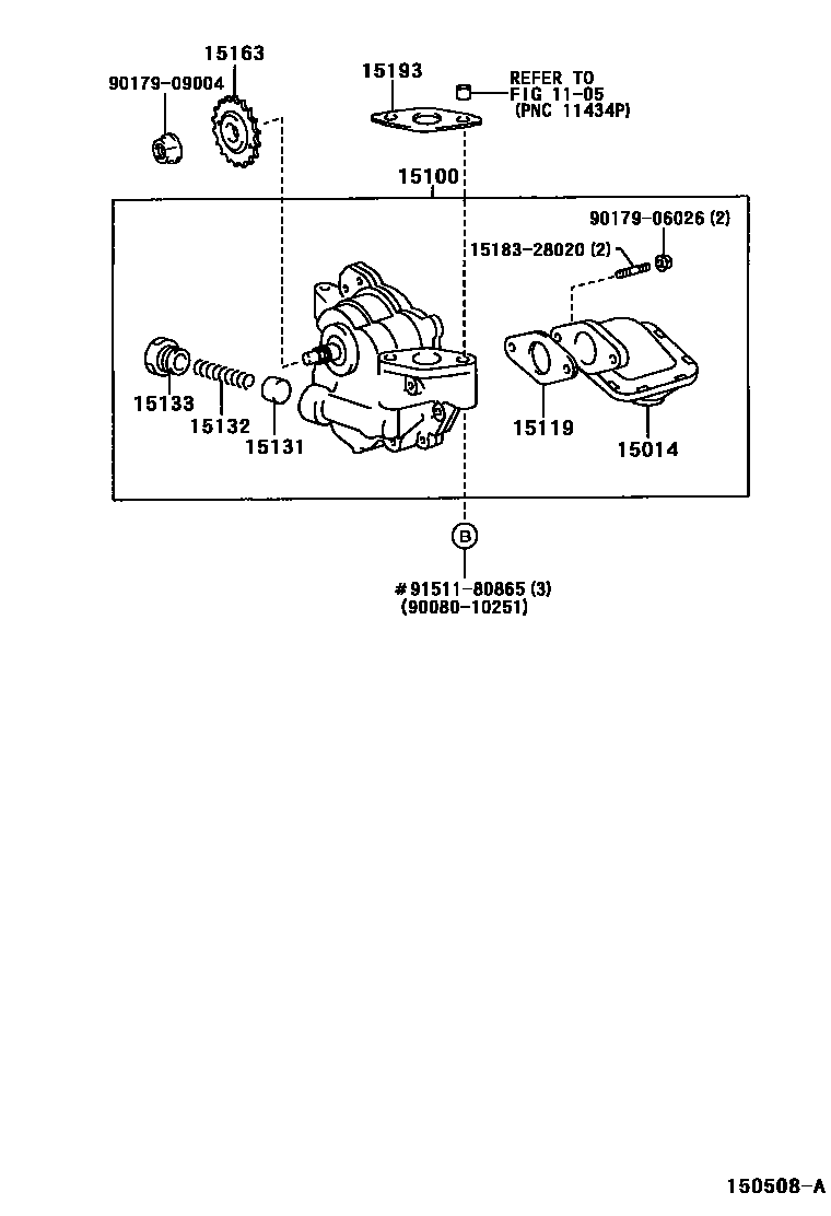 Engine oil pump for Toyota Solara ACV20L - Genuine parts - Amayama