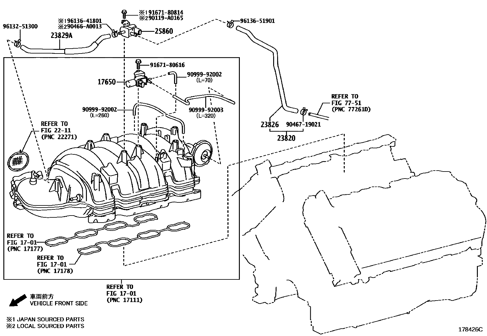 Vacuum piping for Toyota Tundra USK51L - Auto parts - Amayama