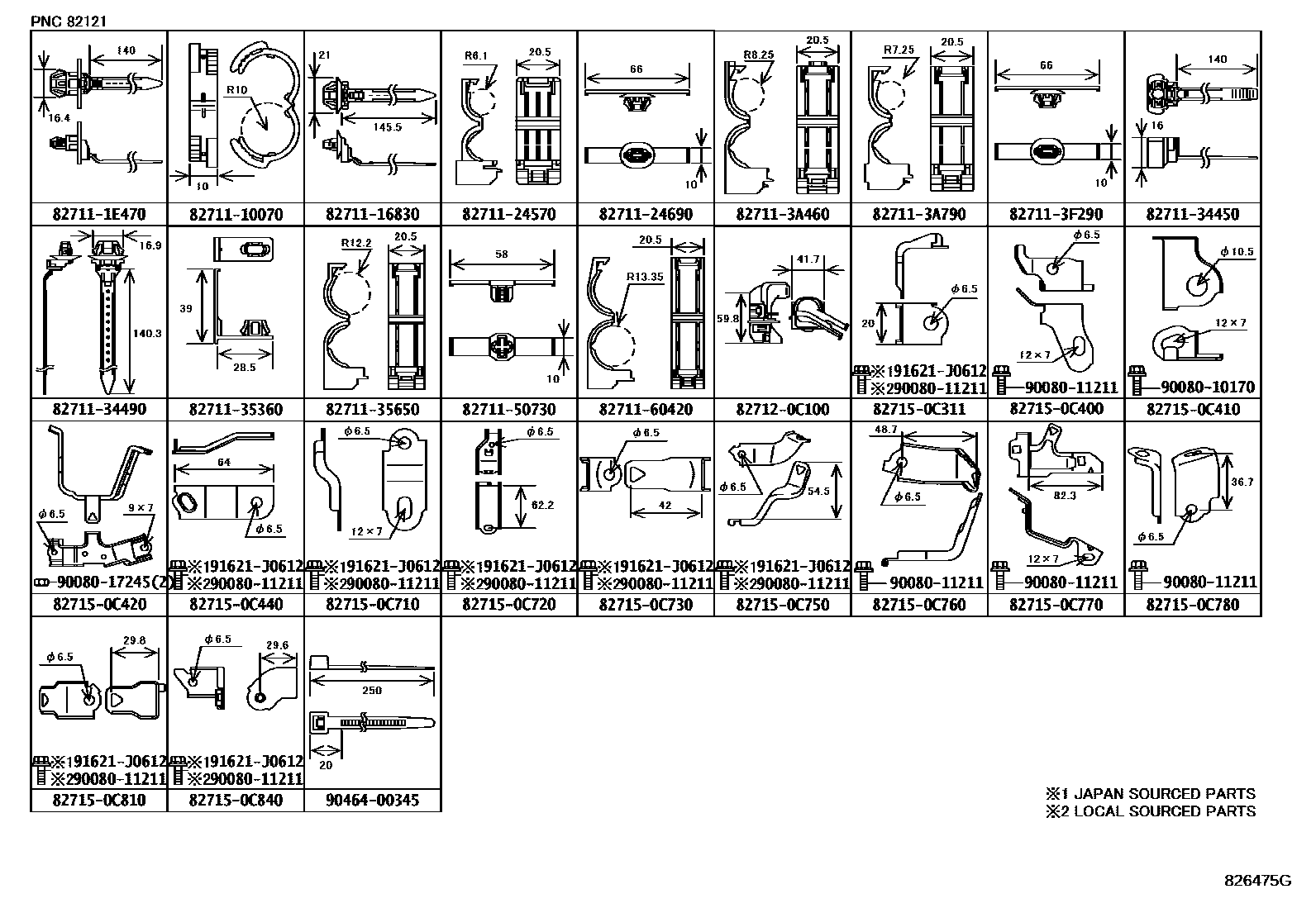Wiring & clamp for Toyota Tundra UPK56L - Auto parts - Amayama