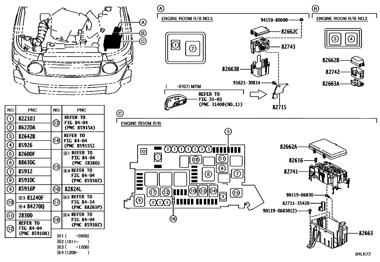 Switch & relay & computer for Toyota FJ Cruiser GSJ10L - Auto parts ...