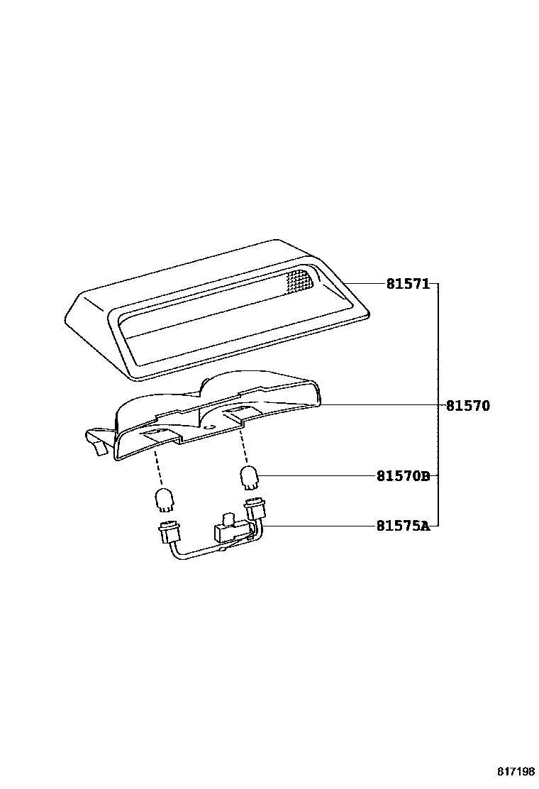 Center stop lamp for Lexus LS400 UCF20L - Auto parts - Amayama