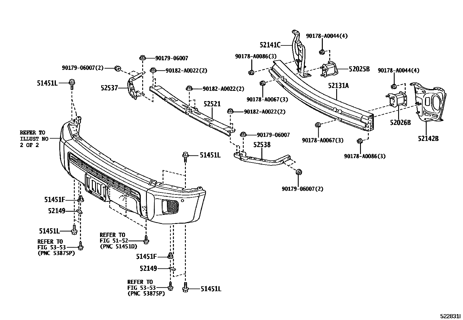 Front bumper & bumper stay for Toyota Tundra USK51L-THTSKA, 08.2013 ...