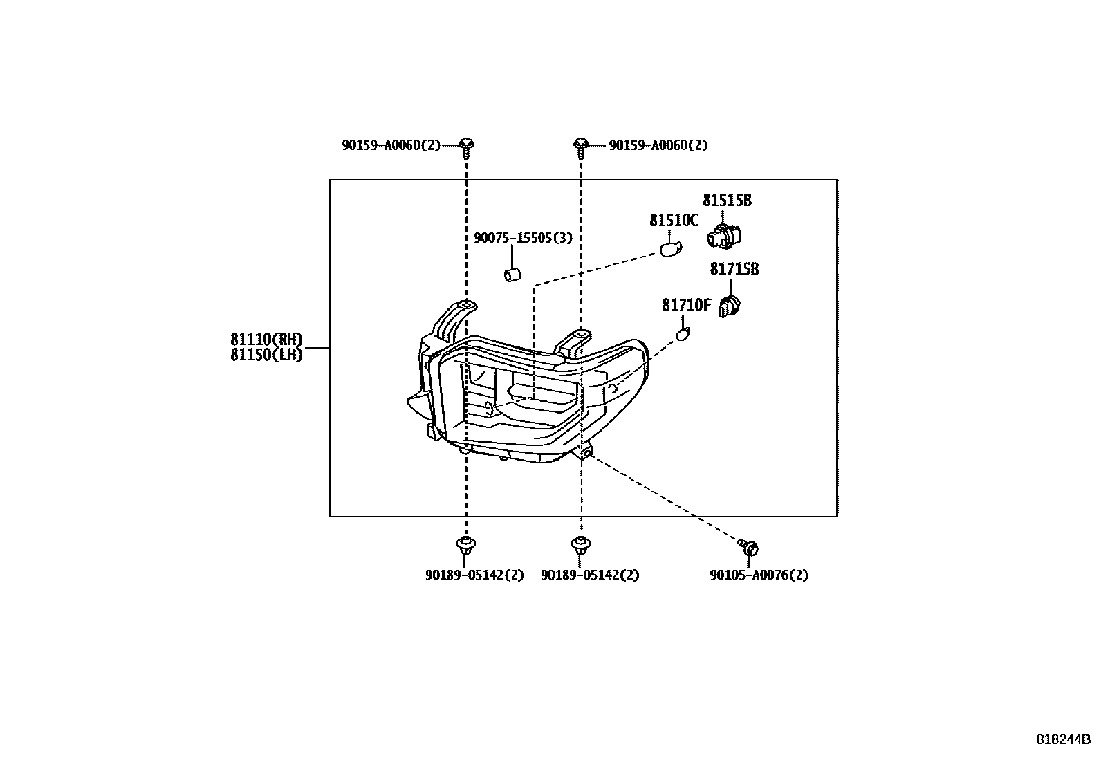 Headlamp for Toyota Tundra USK56L-PSTSGA, 04.2009 - 08.2013 - Toyota ...