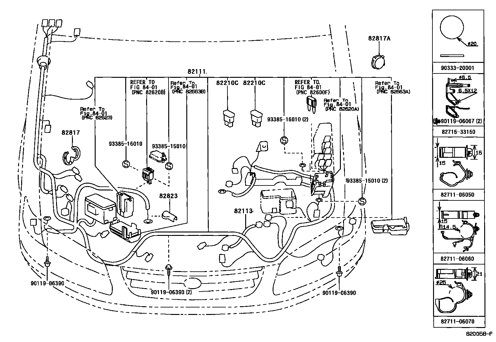 Wiring & clamp for Toyota Camry MCV20L - Auto parts - Amayama