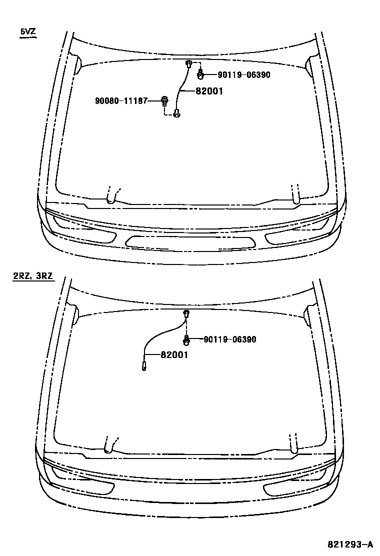 Wiring & clamp for Toyota Tacoma VZN195L-PRPDKAB, 09.2000 - 09.2004 ...