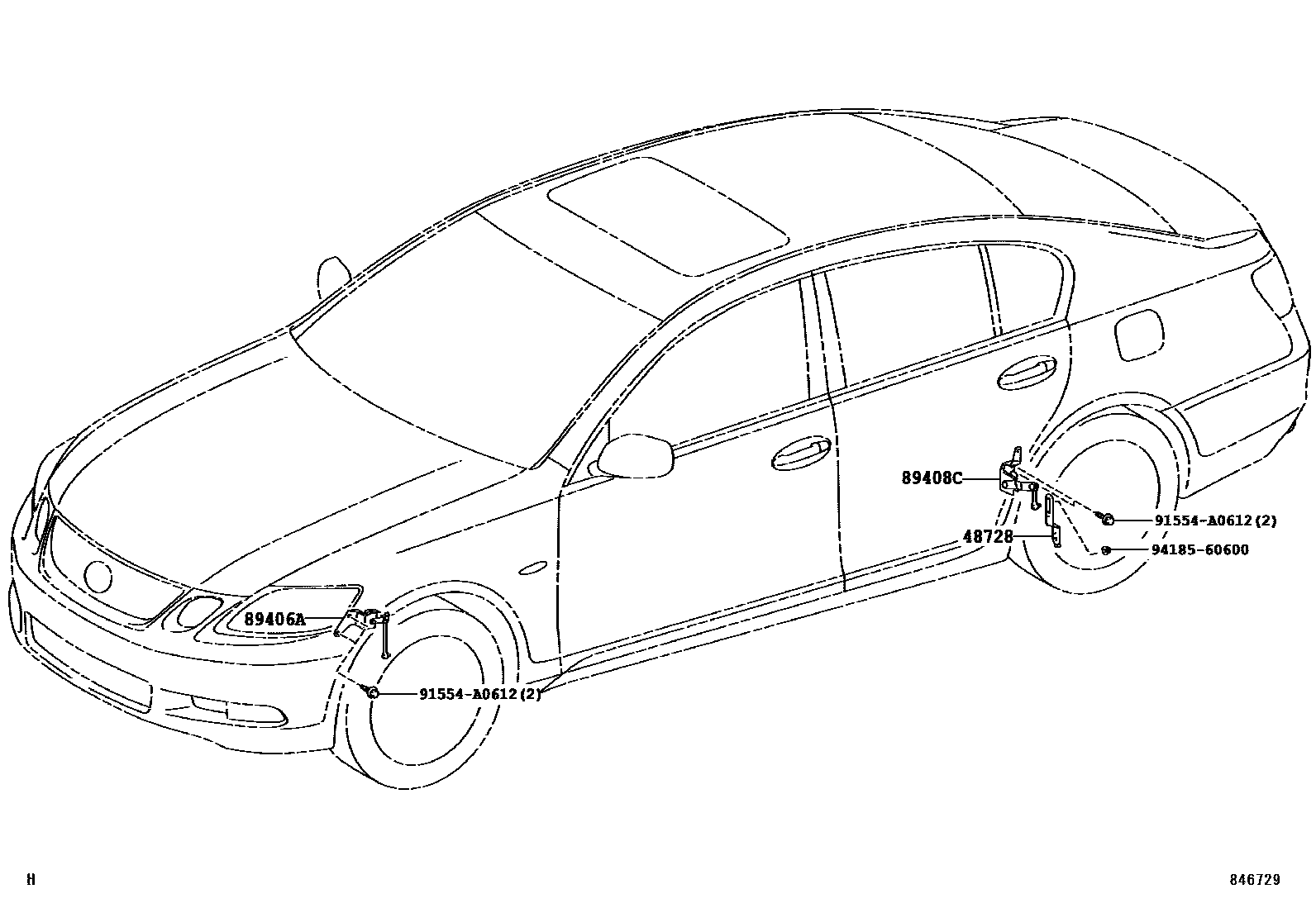 Electronic height control for Lexus GS Series GRS190L - Genuine parts ...