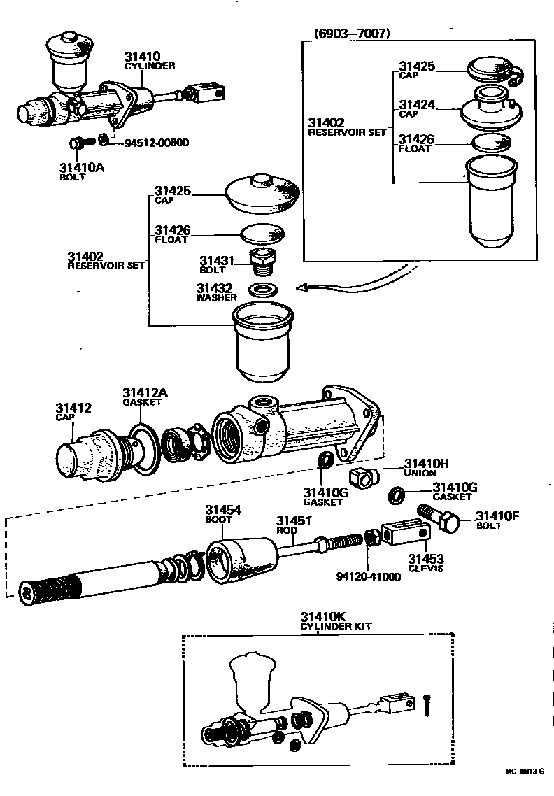 Clutch master cylinder for Toyota Land Cruiser FJ40L - Auto parts - Amayama