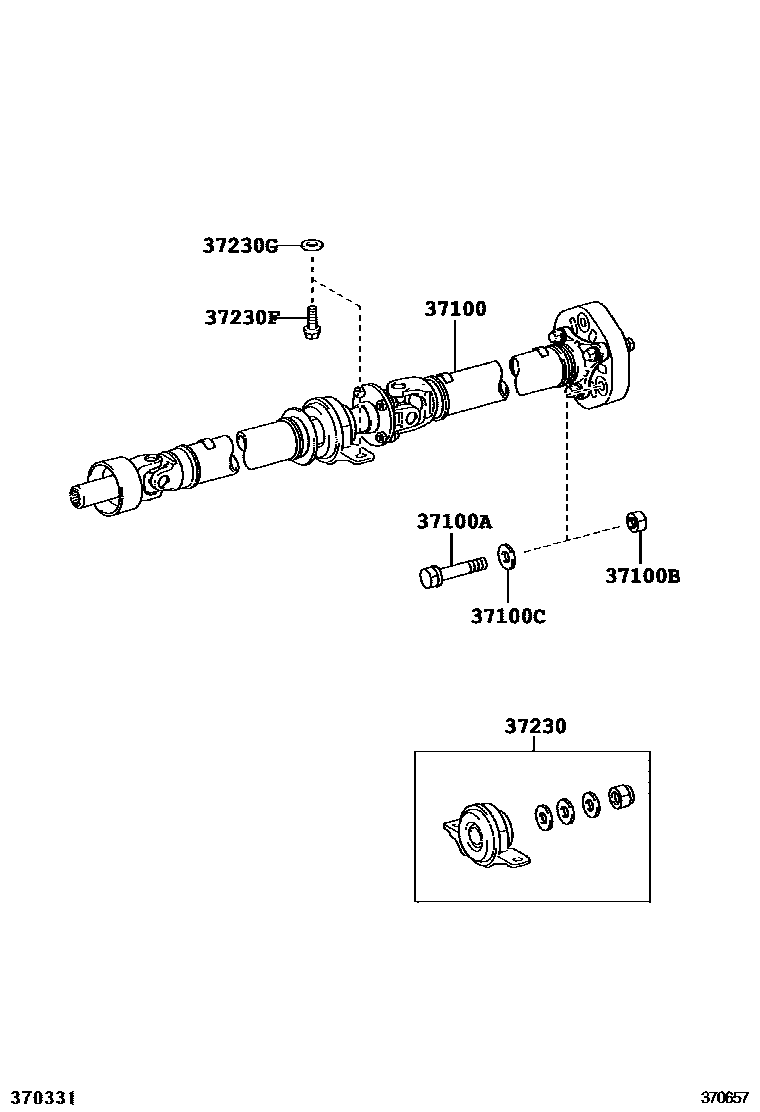 Propeller shaft & universal joint for Lexus GS350 S190, 3 generation ...