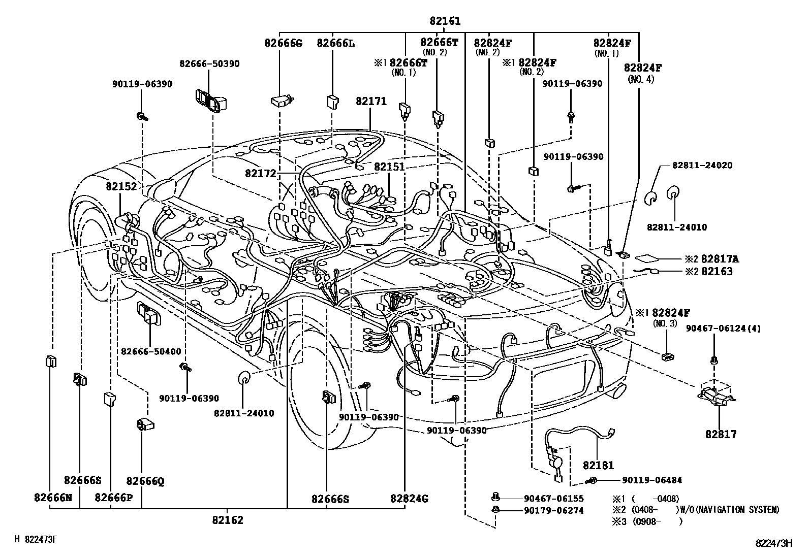 Электропроводка и монтажные детали для Lexus SC430 Z40, 2 поколение 01. ...