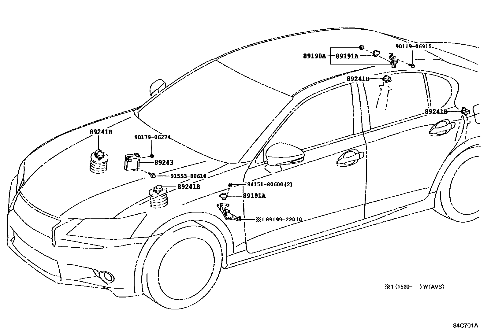 Electronic modulated suspension for Lexus GS250 L10, 4 generation 01. ...