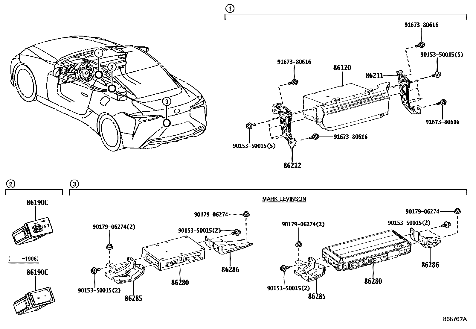 Radio receiver & amplifier & condenser for Lexus LC500 1 generation 03. ...