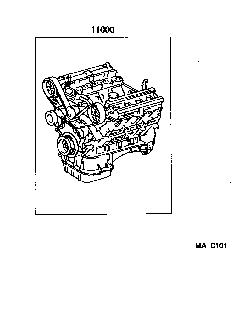 Partial engine assembly for Lexus LS400 XF10, 1 generation 05.1989 - 08 ...