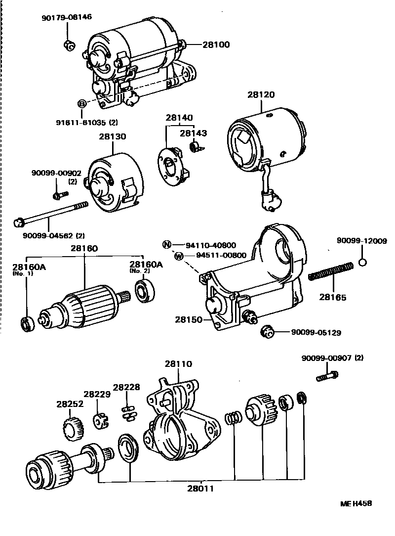 Starter for Lexus ES250 V20, 1 generation 06.1989 - 07.1991 - Lexus Car ...
